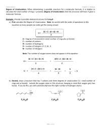 Organic Chemistry 1 Isomers Worksheet Answers - Docsity