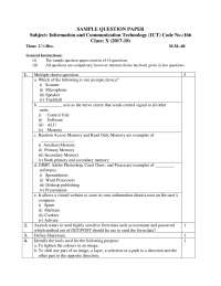 Class 10 COMPUTER sample paper class 10 CBSE 2017-18 - Docsity