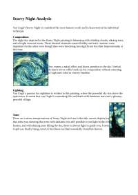 Starry Night Analysis - Docsity