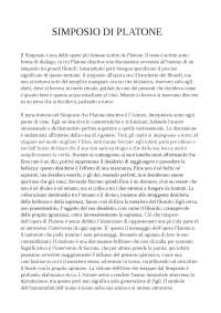 Relazione sul Simposio di Platone | Appunti di Filosofia | Docsity