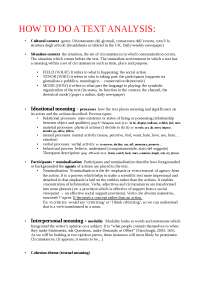 How to do a text analysis - Docsity