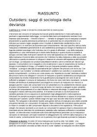 Becker, H. S., (1987), Outsiders. Saggi di sociologia della devianza - Docsity