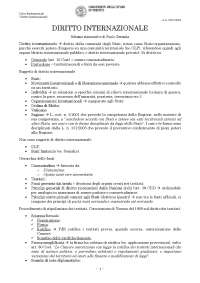 DIRITTO INTERNAZIONALE Schema riassuntivo di Paolo Geremia - Docsity
