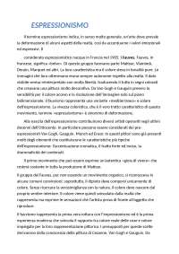 ESPRESSIONISMO - CORRENTE ARTISTICA - Docsity
