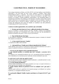 Caso practico derecho sucesorio - Ejercicios de Derecho Romano | Docsity