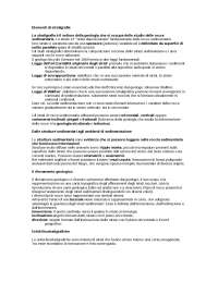 Geologia - Elementi di stratigrafia - Docsity