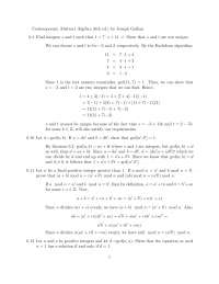 Abstract ALgebra By Joseph Gallian and Solutions - Docsity