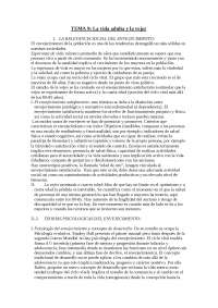 TEMA 9: La vida adulta y la vejez - Ejercicios de Psicología - Docsity