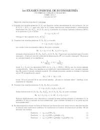 Parcial econometría - Ejercicios de Derecho - Docsity