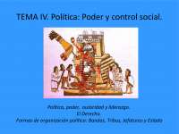 TEMA IV. Política: Poder y control social Política, poder - Ejercicios ...