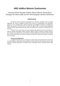 ABQ Addictive Behavior Questionnaire RIASSUNTO DEL MANUALE - Docsity