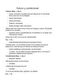 Futuro y condicional - Docsity