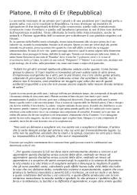 Il Mito di Er di Platone - Docsity