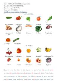 Lessico frutta e verdura Francese - Docsity