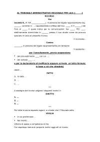 Modello ricorso prefetto - Docsity