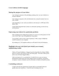 Language Tips for Cover Letters - Docsity