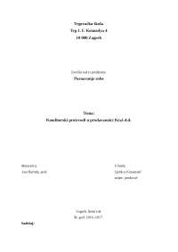 Konditorski proizvodi | Završni radovi' predlog Organizacija proizvodnje - Docsity