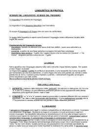 APPUNTI "LA LINGUISTICA IN PRATICA" Edoardo L. Vallauri - Docsity