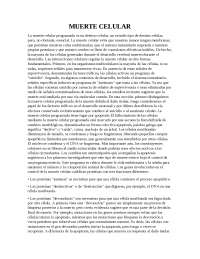 APOPTOSIS MUERTE CELULAR - Docsity