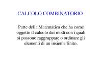 Calcolo combinatorio - Docsity