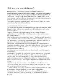 Antropocene o Capitalocene? - Docsity