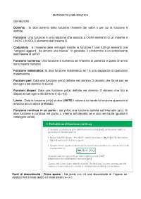 Definizioni di funzioni e tutte le regole matematiche. - Docsity