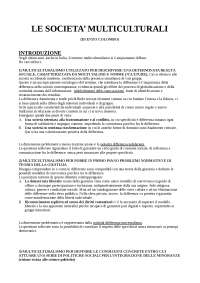 Le società multiculturali, di Enzo Colombo - Docsity