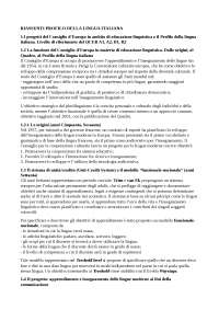 Profilo della lingua italiana. Livelli di riferimento del QCER A1, A2 ...