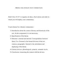 Guide for literary comment - Ejercicios de Filología Inglesa - Docsity