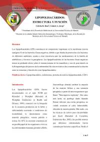Articulo Cientifico: Lipopolisacaridos, estructura y función - Docsity