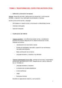 TRASTORNO DEL ESPECTRO AUTISTA (TEA Definición y - Ejercicios de ...