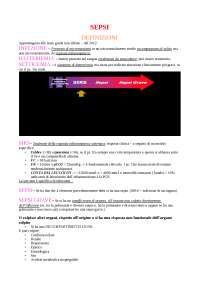 SEPSI, SEPSI GRAVE, SHOCK SETTICO - Docsity