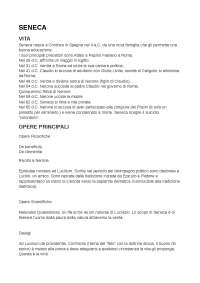 Seneca: vita e opere - Docsity