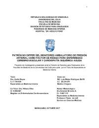 Patron no dipper como factor de riesgo para enfermedad cerebrovascular ...