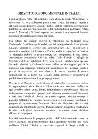 Dibattito risorgimentale - Docsity