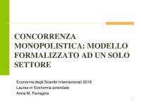 CONCORRENZA MONOPOLISTICA - Docsity