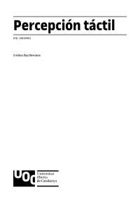 Percepción táctil PID_00199903 - Ejercicios de Psicología de la ...