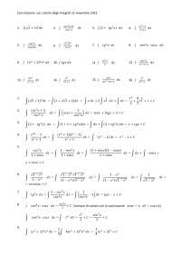 ELEMENTI DI MATEMATICA (INTEGRALI INDEFINITI) | Esercizi di Matematica Generale | Docsity