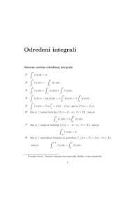 Odredjeni integrali - pomos | Rezime' predlog Matematika - Docsity