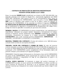 CONTRATO PRESTACION DE SERVICIOS | Ejercicios de Derecho | Docsity