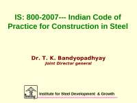 IS 800:2007 Overview - Docsity