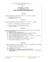 Guía cinemática, desarrollo de ejercicios complementarios al estudio - Docsity