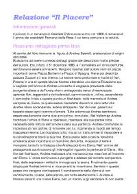 Relazione e riassunto dettagliato de il primo libro del piacere - Docsity