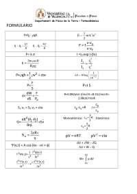 Formulario examen Fisica | Diapositivas de Física | Docsity