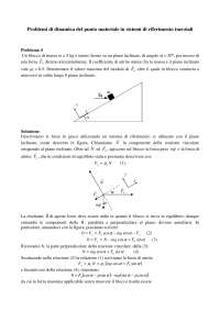 Esercizi dinamica del punto materiale - Docsity