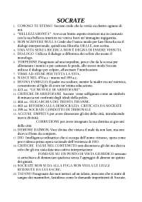 Mappa concettuale Socrate - Docsity