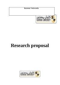 Research proposal of karwan university - Docsity
