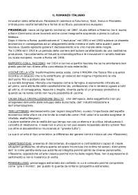 IL ROMANZO ITALIANO, SVEVO E PIRANDELLO - Docsity