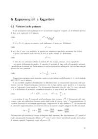 Esponenziali e logaritmi - Docsity