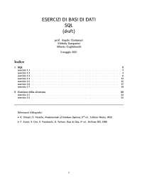 Esercizi in linguaggio sql - Docsity